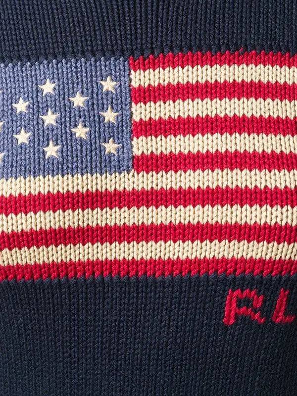Polo Ralph Lauren Crew Neck U.s.a. Flag Jumper