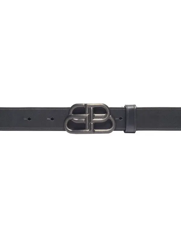 Balenciaga Bb Thin Leather Belt