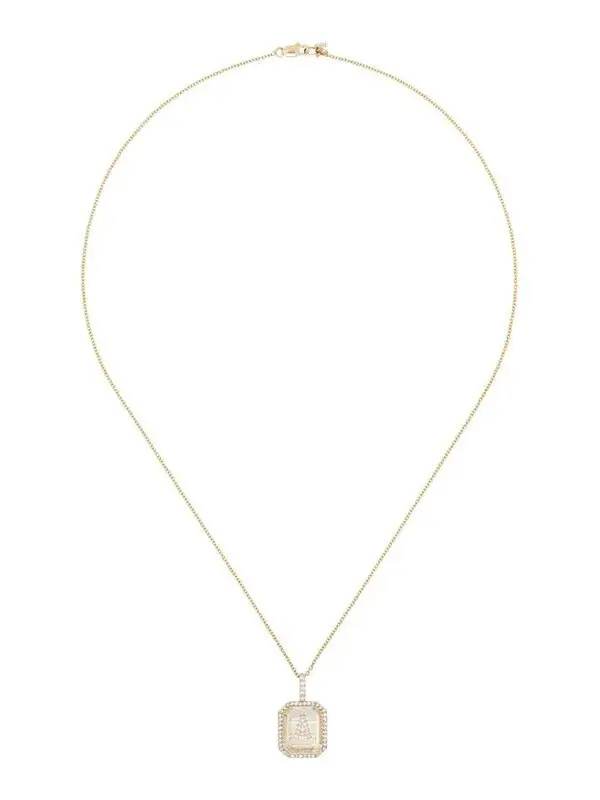 Mateo 14kt Diamond A Initial Necklace