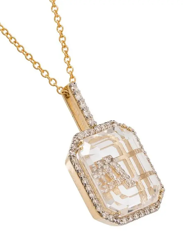 Mateo 14kt Diamond A Initial Necklace