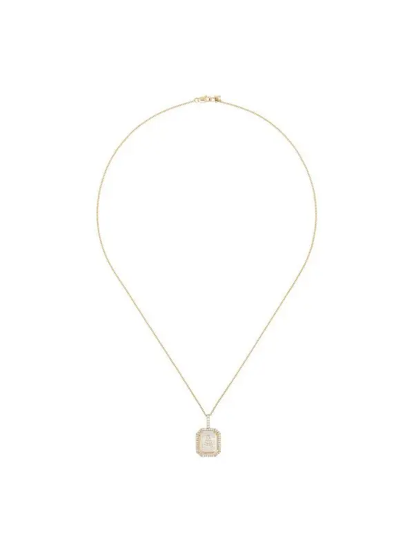 Mateo 14kt Diamond A Initial Necklace