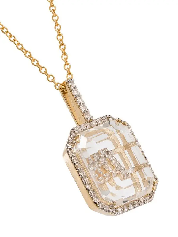 Mateo 14kt Diamond A Initial Necklace