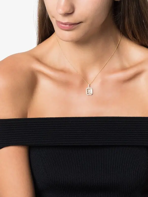 Mateo 14kt Diamond A Initial Necklace