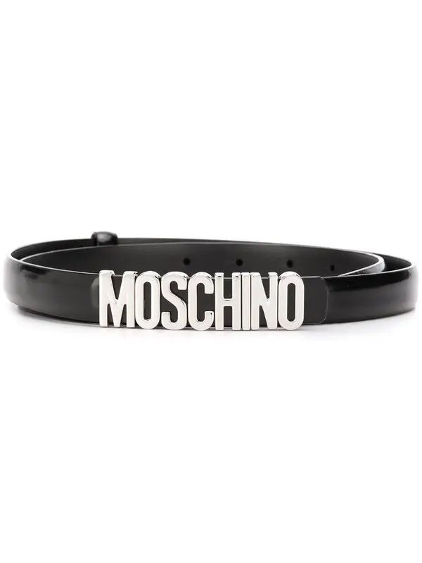 Moschino Logo-plaque Buckled Belt