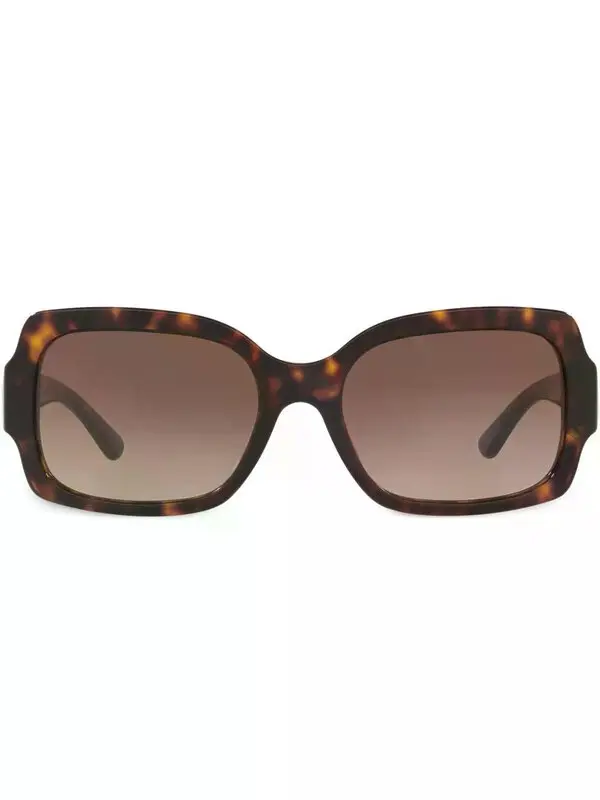 Tory Burch Tortoiseshell-effect Rectangle Sunglasses