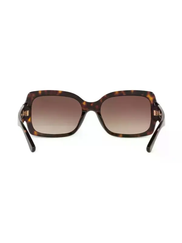 Tory Burch Tortoiseshell-effect Rectangle Sunglasses