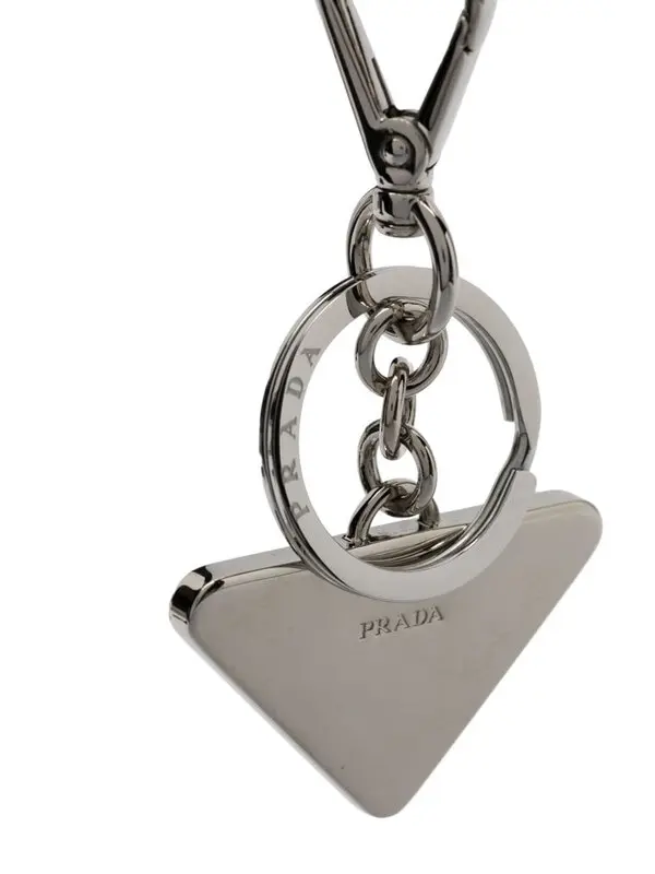 Prada Logo Keyring - Black