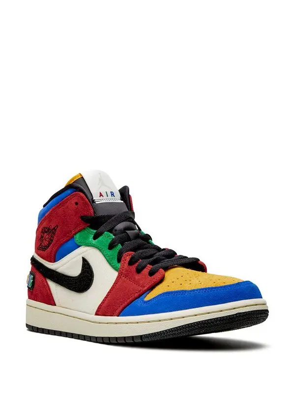 JORDAN X Blue The Great Air 1 Mid Fearless Sneakers - Red
