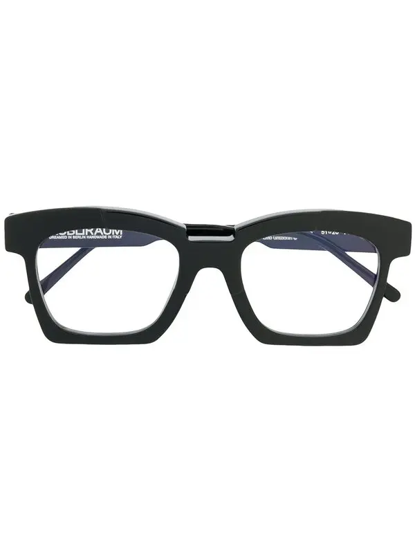 KUBORAUM Square-frame Acetate Eyeglasses - Black