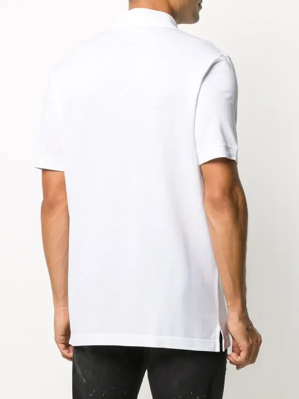 Dolce & Gabbana Embroidered Piqué Polo Shirt - White