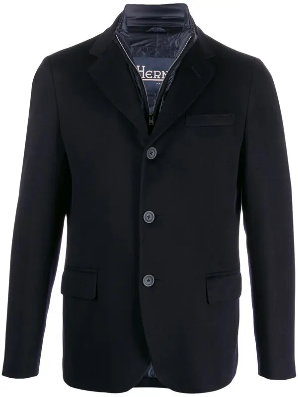 Herno Down Layered Blazer - Blue