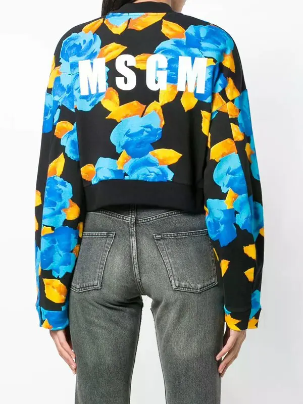 MSGM Cropped Jersey Sweater