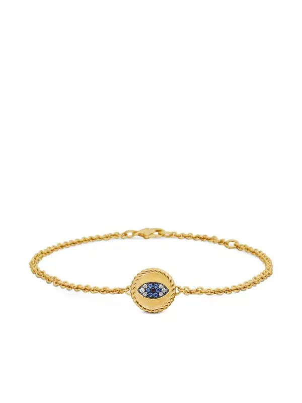 David Yurman 18kt Yellow Evil Eye Bracelet - Gold