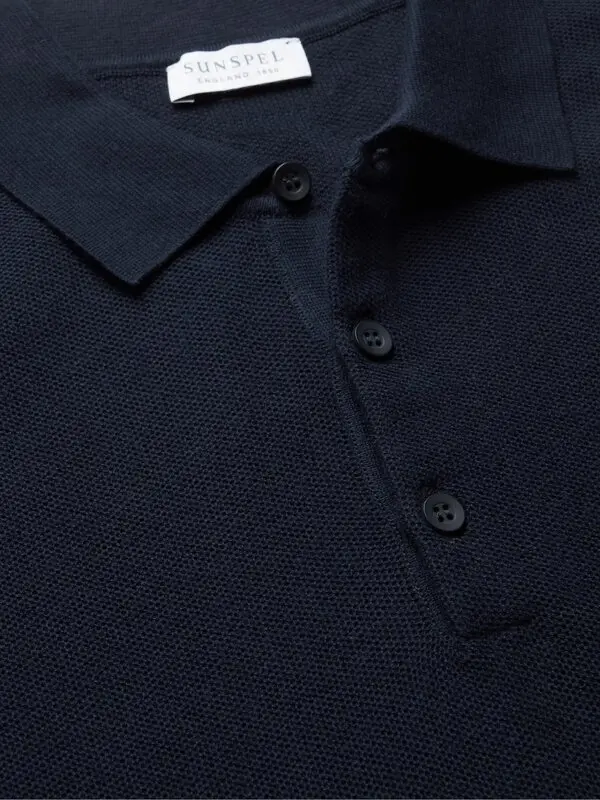 Sunspel Slim-fit Cotton-piqué Polo Shirt - Blue