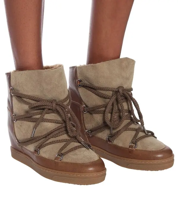 Isabel Marant Nowles Shearling-lined Ankle Boots