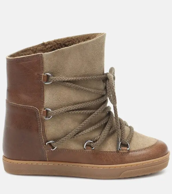 Isabel Marant Nowles Shearling-lined Ankle Boots