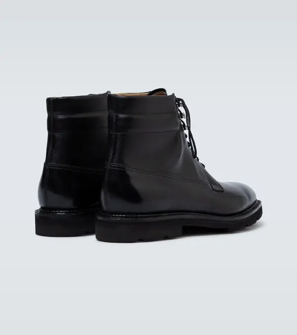 John Lobb Alder Leather Lace-up Boots - Black