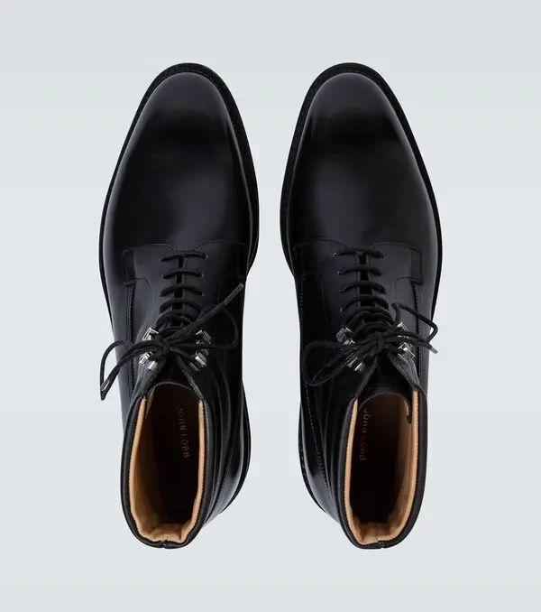 John Lobb Alder Leather Lace-up Boots - Black