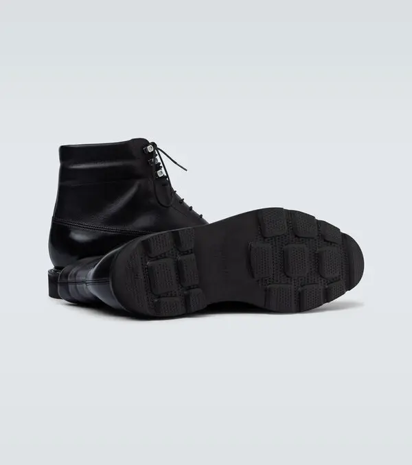 John Lobb Alder Leather Lace-up Boots - Black