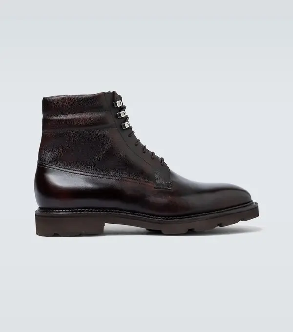 John Lobb Alder Leather Lace-up Boots - Brown