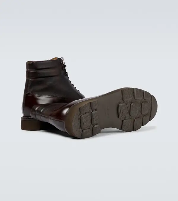 John Lobb Alder Leather Lace-up Boots - Brown