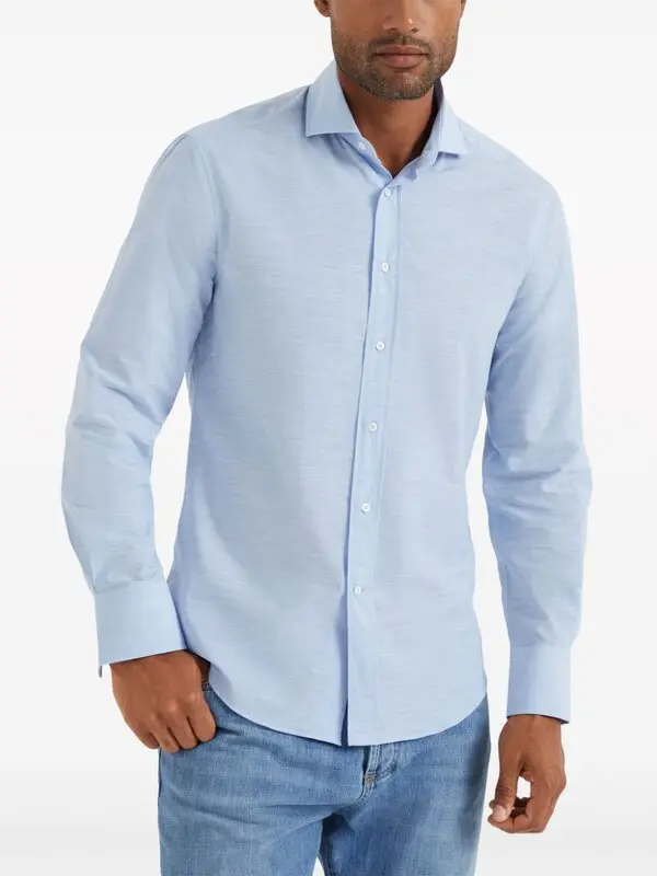 Brunello Cucinelli Long-sleeve Cotton Shirt