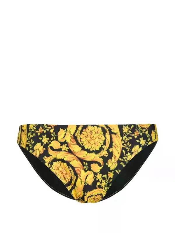 Versace Barocco Printed Swim Trunks - Black
