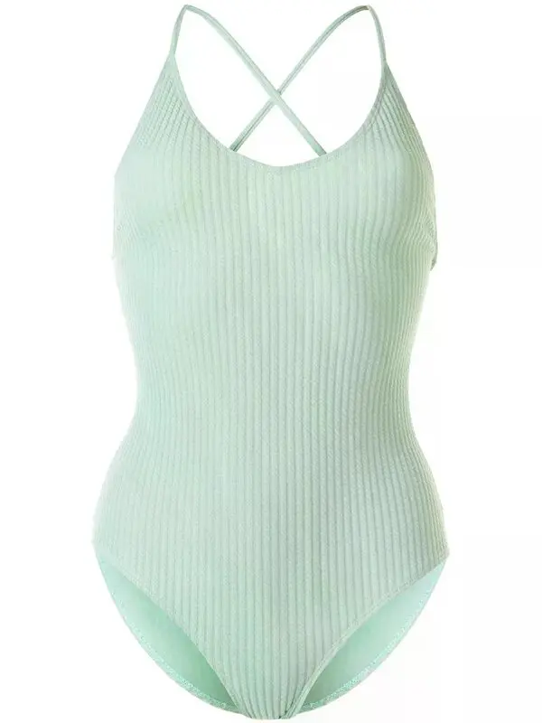 DUSKII Margot Ribbed Swimsuit - Green