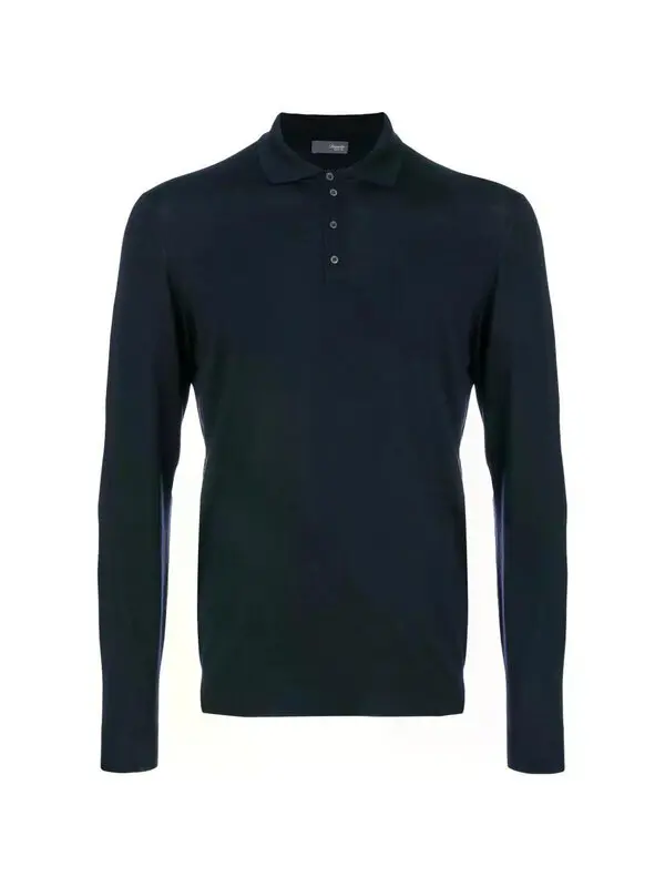 DRUMOHR Long-sleeve Polo Shirt - Blue