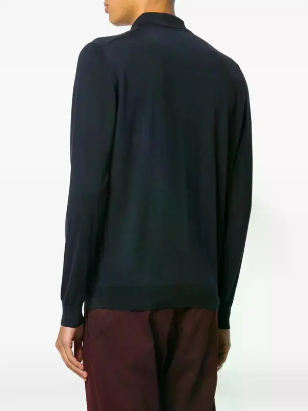 DRUMOHR Long-sleeve Polo Shirt - Blue
