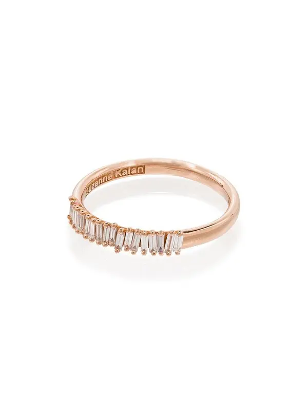 SUZANNE KALAN 18kt Half Eternity Diamond Ring - Pink