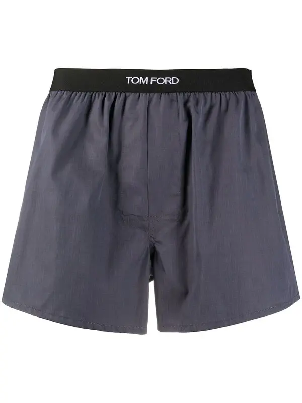TOM FORD Logo Waistband Boxer Shorts - Grey