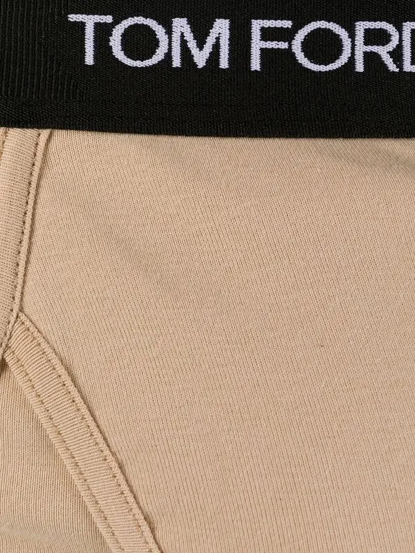 TOM FORD Classic Logo Waistband Briefs - Neutrals