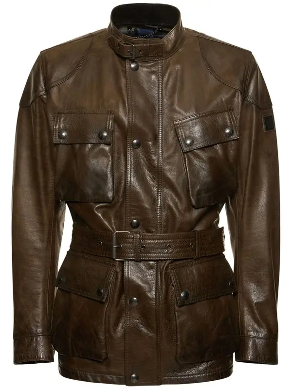 Belstaff Trialmaster Panther Leather Jacket Brown Editorialist
