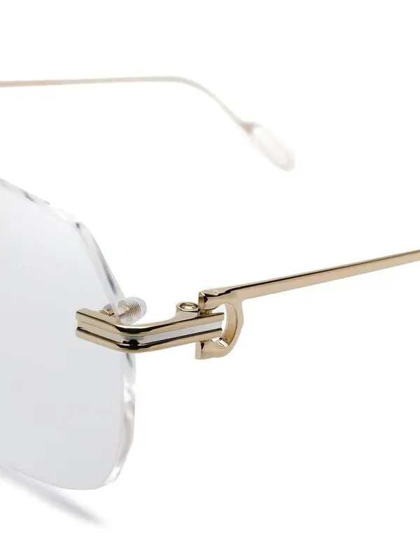 Cartier Rimless Square Shaped Glasses
