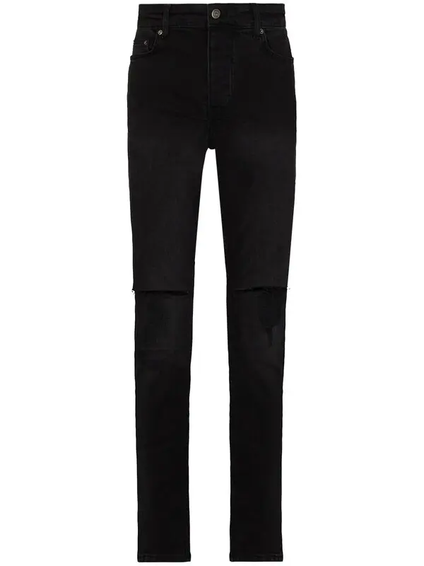 Ksubi Chitch Krow Krushed Slim-fit Jeans - Black