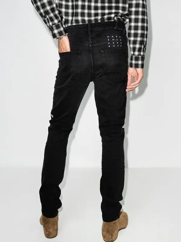 Ksubi Chitch Krow Krushed Slim-fit Jeans - Black