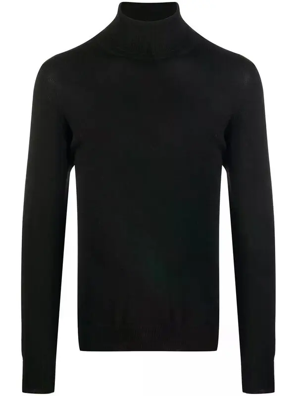 FILERIA Ribbed Roll-neck Jumper - Black