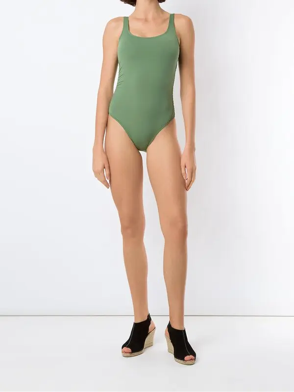 AMIR SLAMA Cut-out One Piece Swimsuit - Green