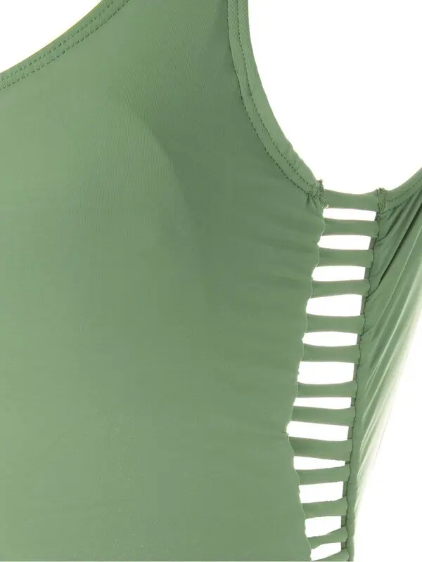 AMIR SLAMA Cut-out One Piece Swimsuit - Green