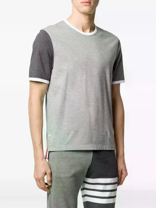 Thom Browne Contrast-sleeve Cotton T-shirt