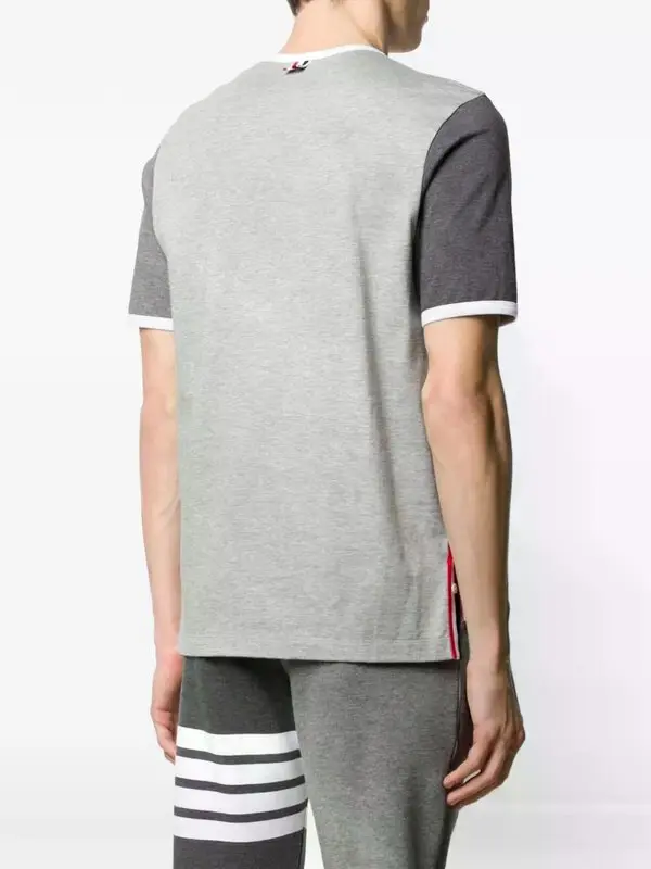 Thom Browne Contrast-sleeve Cotton T-shirt