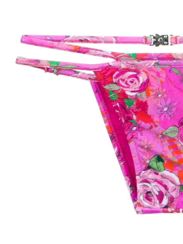AMIR SLAMA Rose Print Bikini Set
