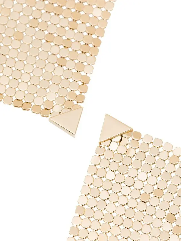 Rabanne Tone Chain Mesh Earrings - Gold