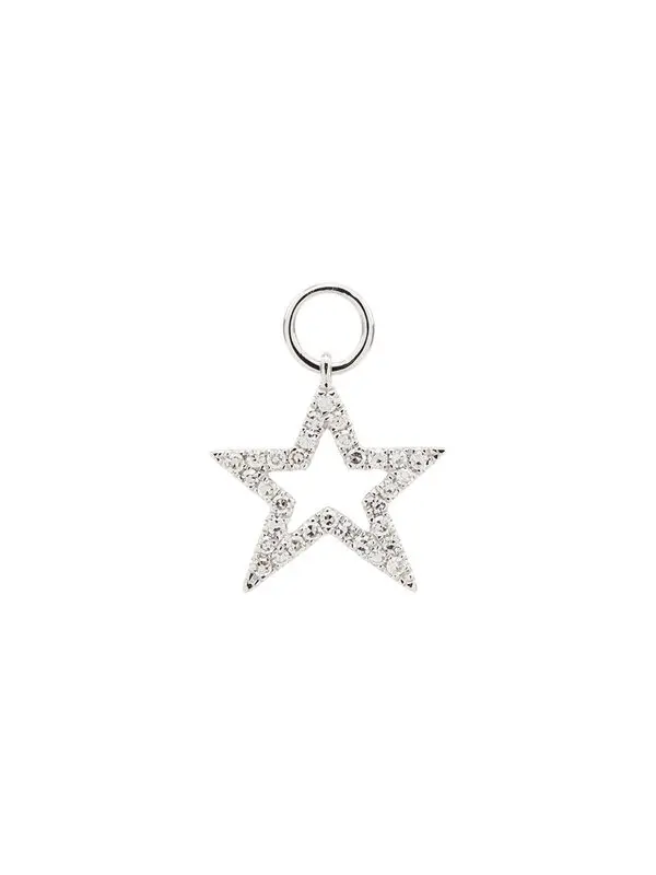 ROXANNE FIRST 14kt White Gold Diamond Star Charm - Silver