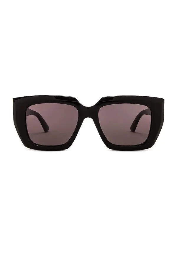 Bottega Veneta Classic Ribbon Square Sunglasses - Shiny Black