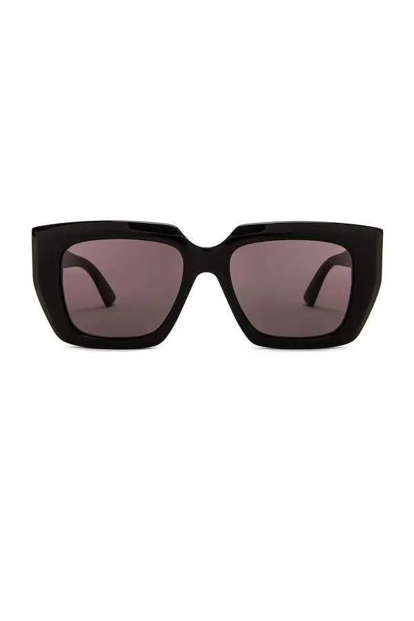 Bottega Veneta Classic Ribbon Square Sunglasses - Shiny Black