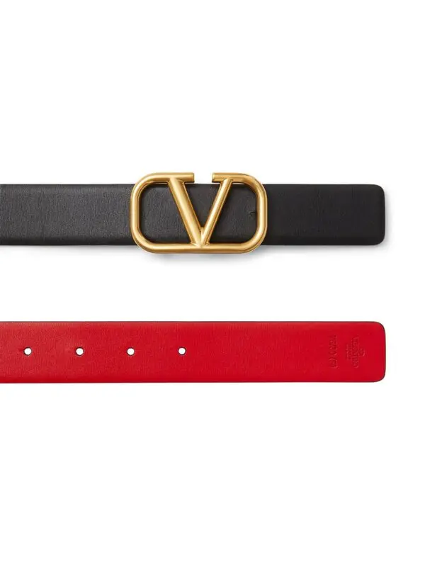 Valentino Garavani 30mm Vlogo Signature Reversible Belt - Black