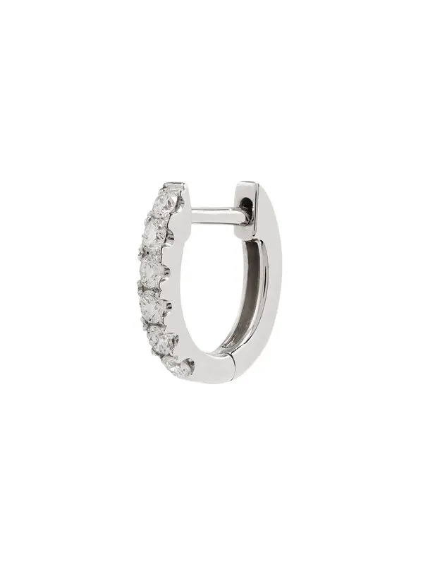 ROXANNE FIRST 14kt Diamond Huggie Earring - Silver