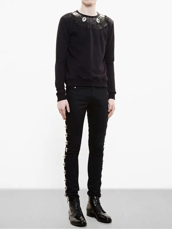 Saint Laurent Concho Detail Sweatshirt